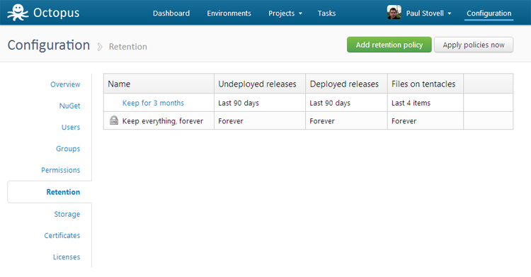 Octopus 1.2 With Retention Policies | Octopus blog
